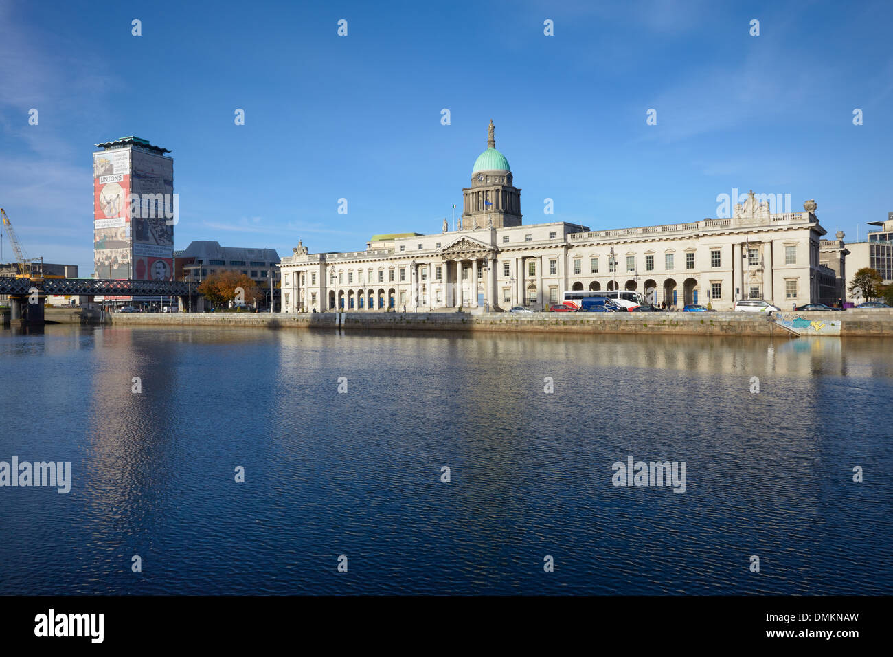 Custom House and SIPTU Union Building, Dublin, Ireland, Europe Stock ...