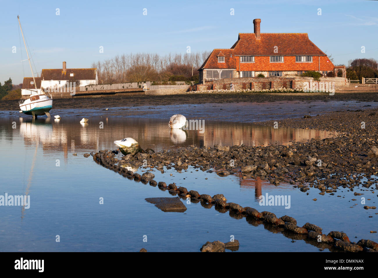 Bosham Harbour at Low Tide Chichester Sussex England UK Stock Photo - Alamy