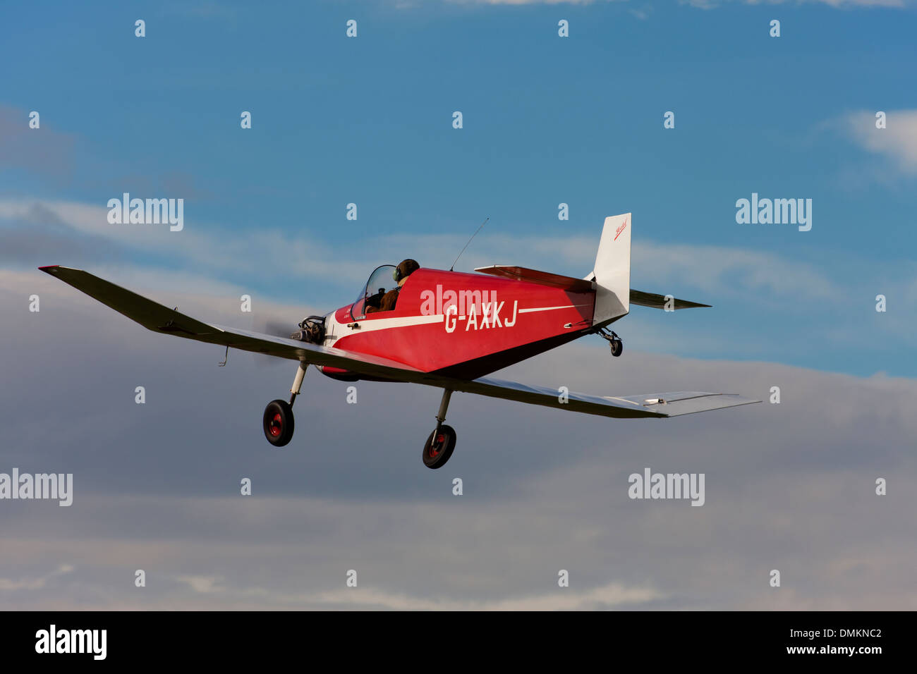 Jodel D9 Bebe G-AXKJ i flight after take-off from Breighton Airfield ...