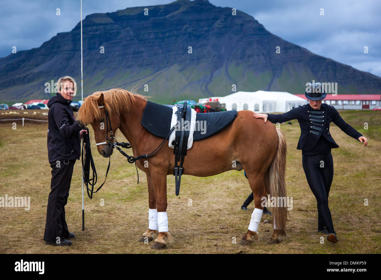 EQUESTRIAN COMPETITION ON ICELANDIC HORSES, SNAEFELLSNES PENINSULA ...
