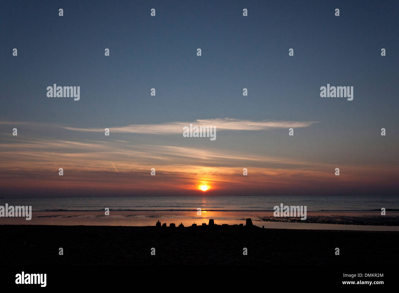 Old Hunstanton Beach Sunset Stock Photo - Alamy