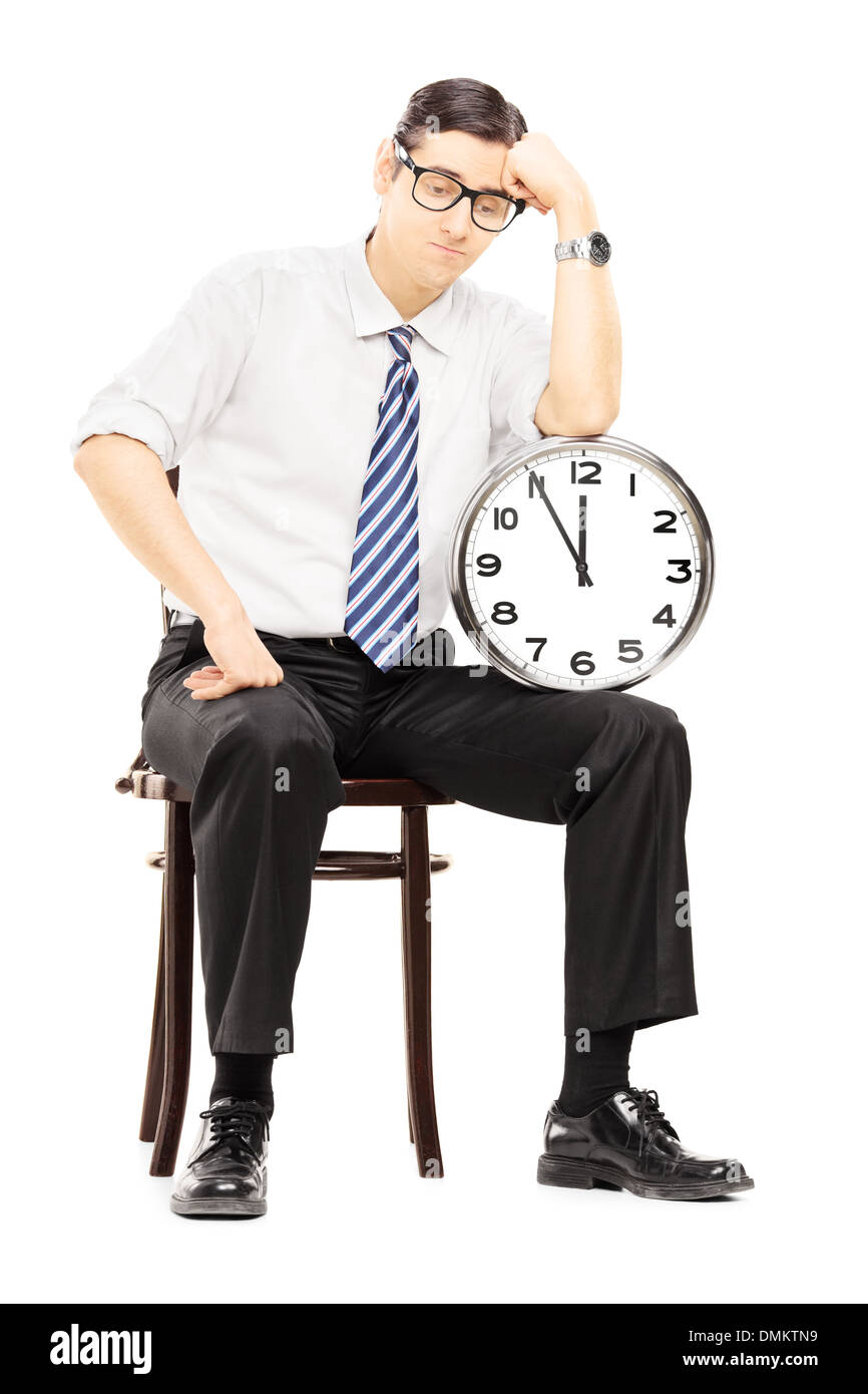 Chair and clock Cut Out Stock Images & Pictures - Alamy