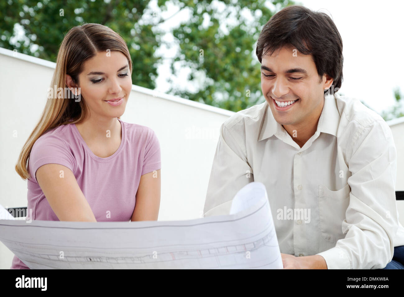 Female Client With Architect Stock Photo - Alamy