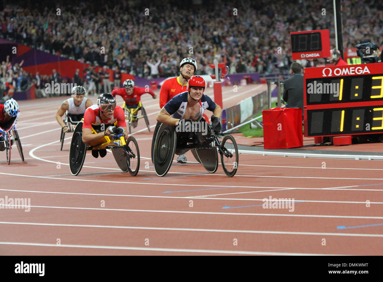 David Weir after winning the mens 800m - T54 in the Olympic stadium at ...