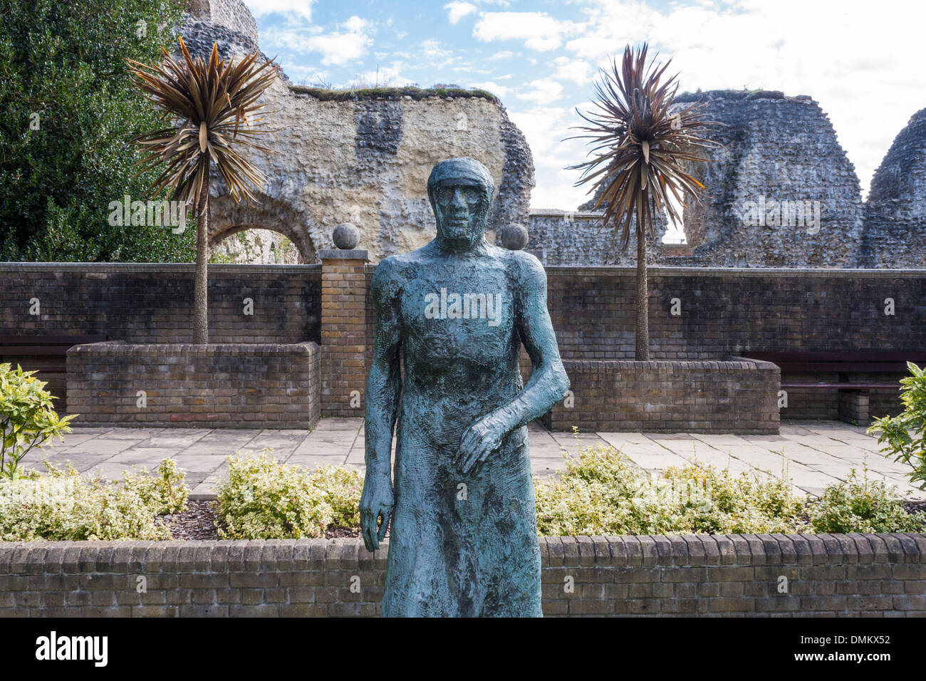 Sculpture by Dame Elisabeth Frink stands in gardens in front of the ...
