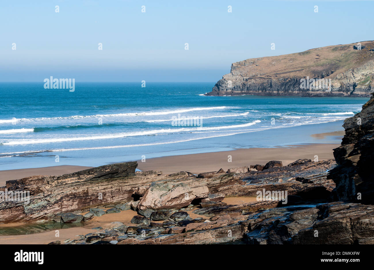Trebarwith beach cornwall hi-res stock photography and images - Alamy
