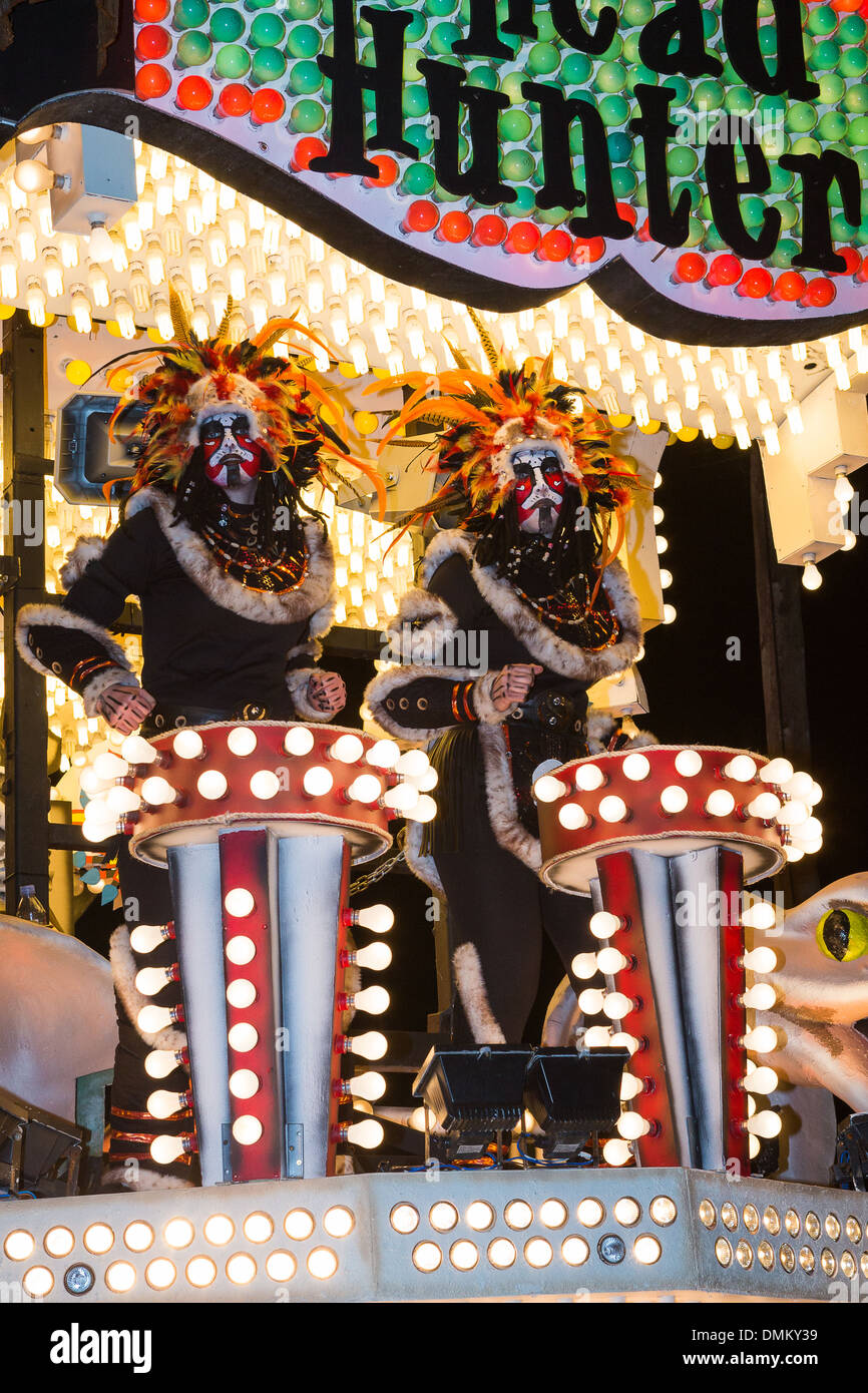 Two cannibals on the Globe Carnival Club float "Head Hinters" at the ...