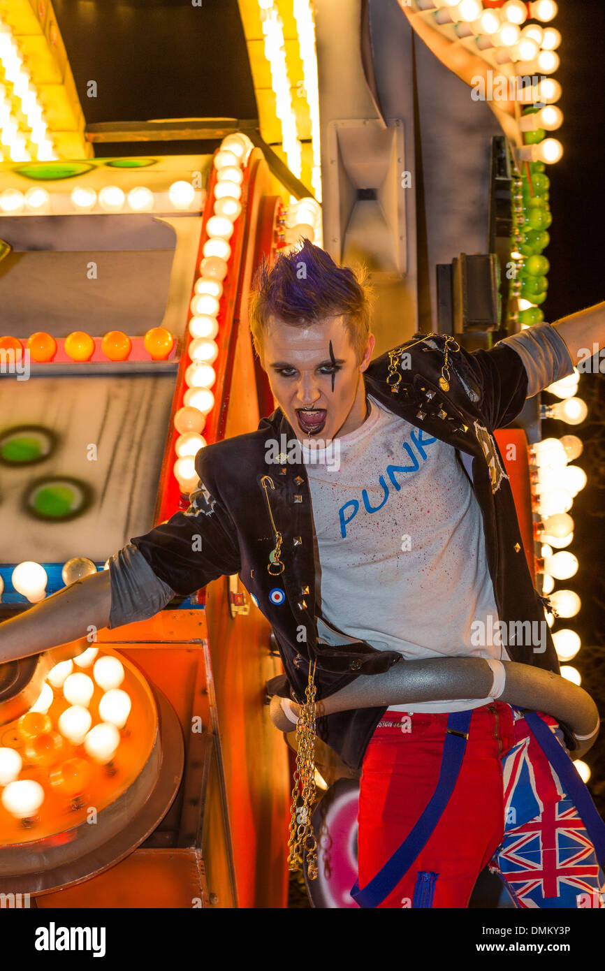 A Punk postures on the Marketeers Carnival Club float "Anarchy" at the ...