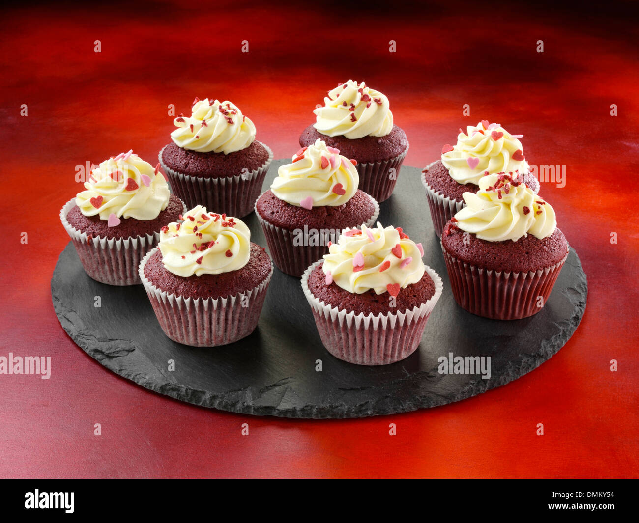 Red velvet cupcakes Stock Photo - Alamy