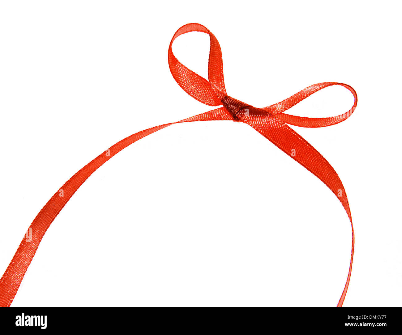 Qualitative photo of a ribbon and bow from fabric. Isolated on a white ...