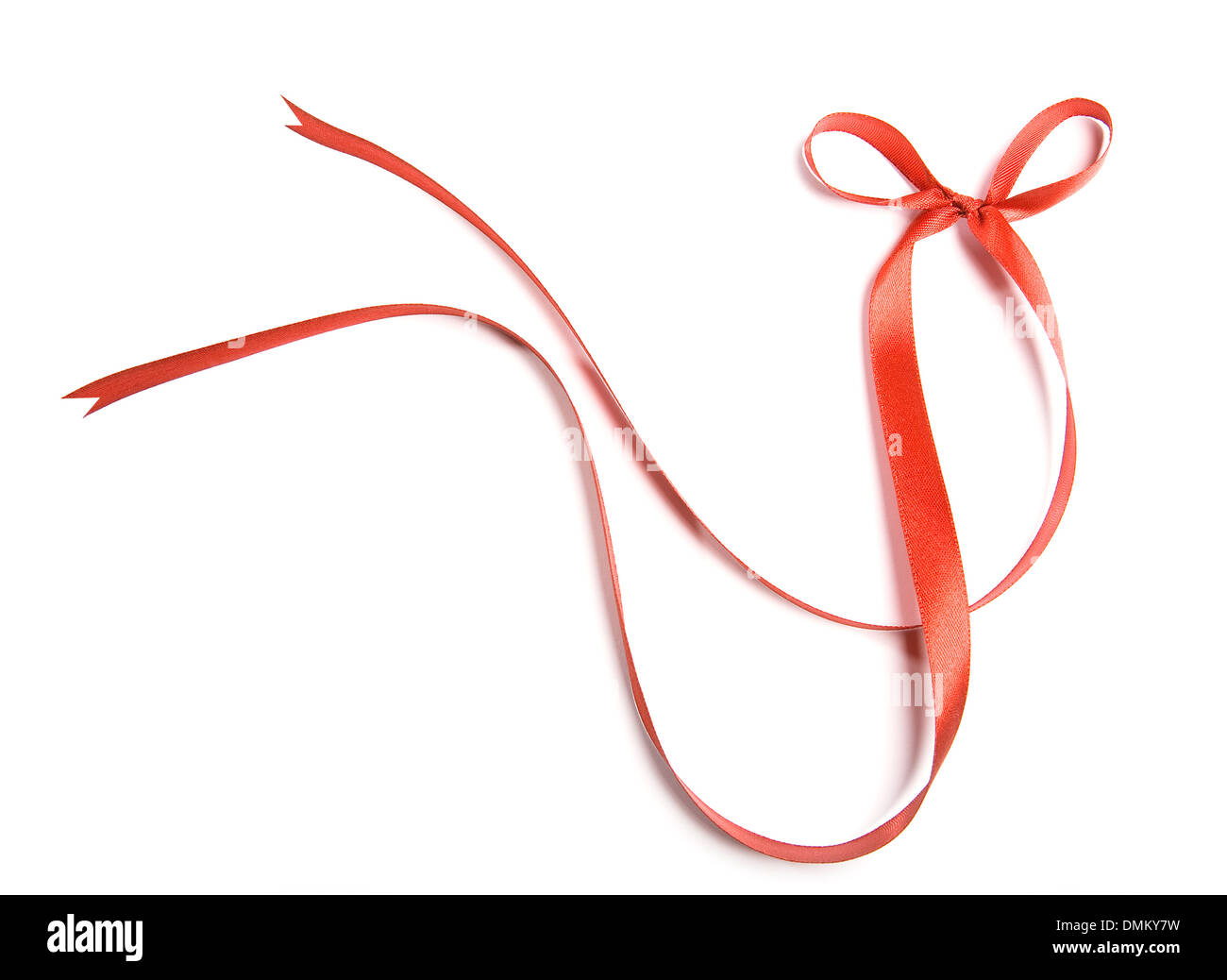 Qualitative photo of a ribbon and bow from fabric. Isolated on a white ...