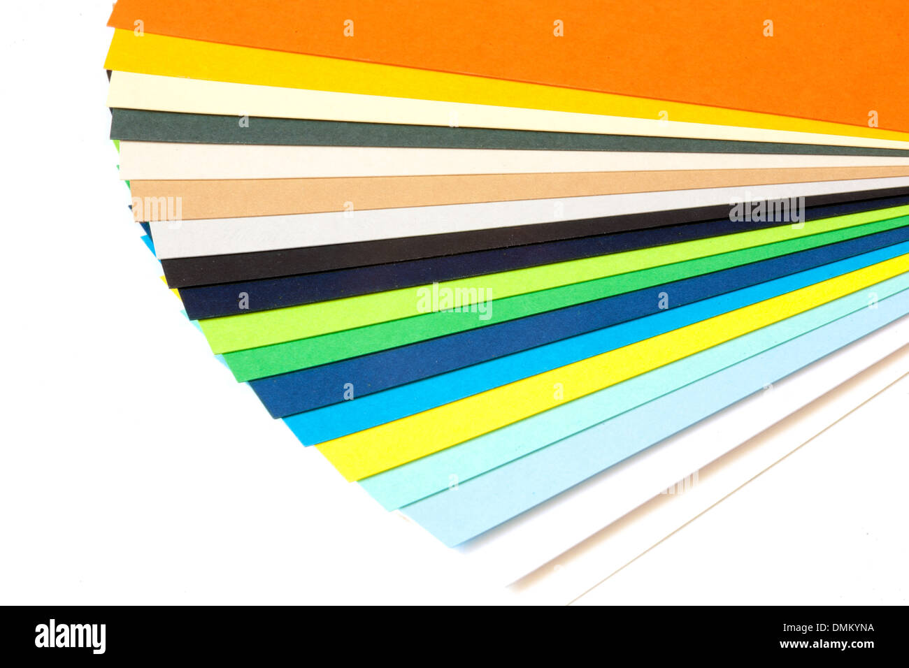 Isolated set of colored paper white background Stock Photo - Alamy