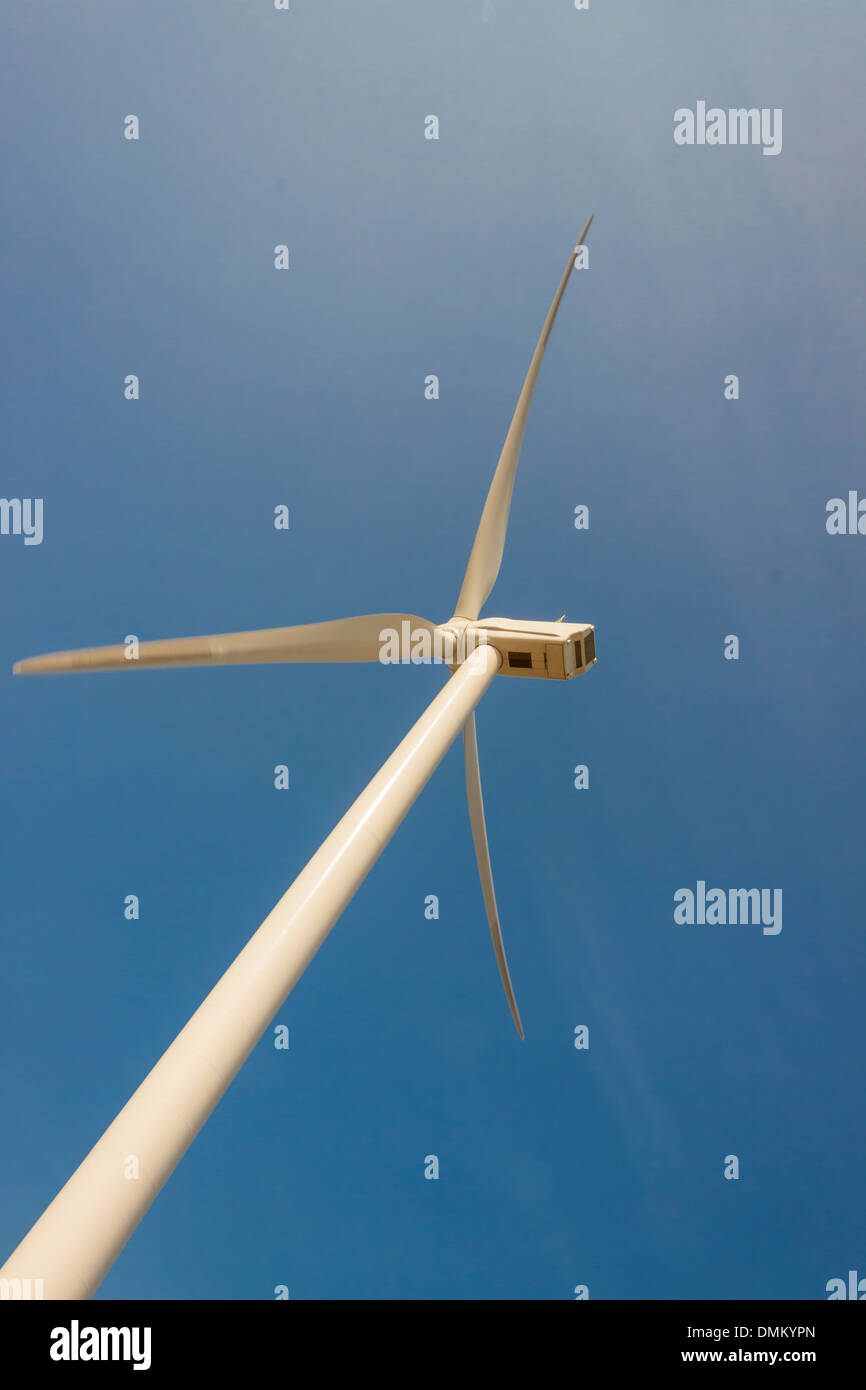 White big windmill - Netherlands. Blue sky background Stock Photo - Alamy