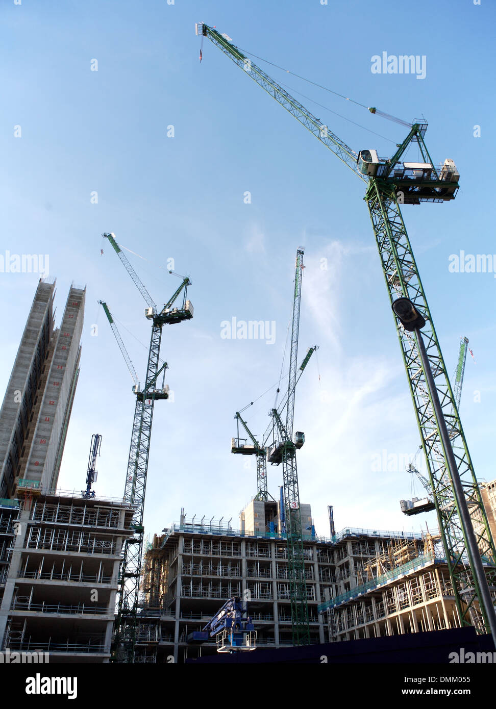 Construction Site With Cranes in the City Stock Photo - Alamy