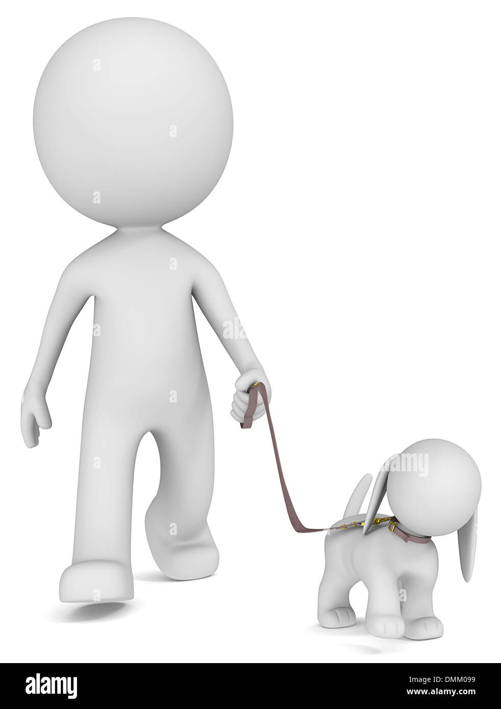 The Dude taking the dog for a walk. Front view Stock Photo - Alamy