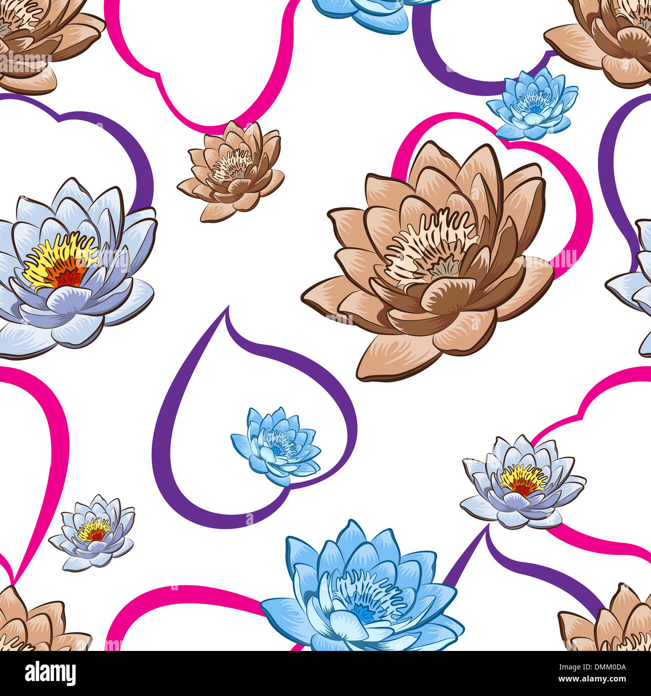 Seamless floral wallpaper Stock Photo - Alamy