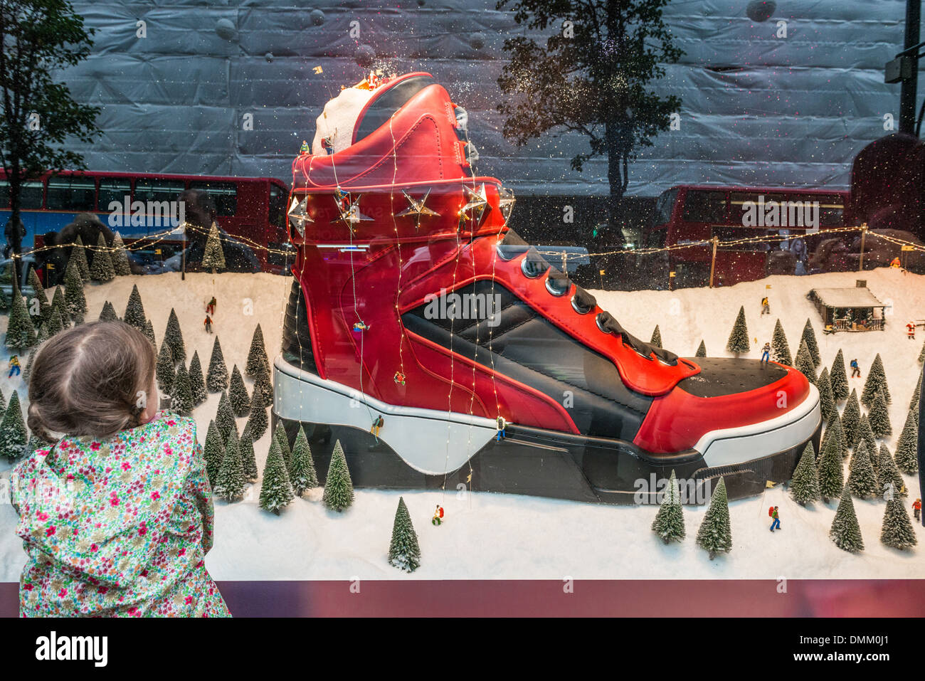 Christmas display at Selfridges flagship store in London Stock Photo ...
