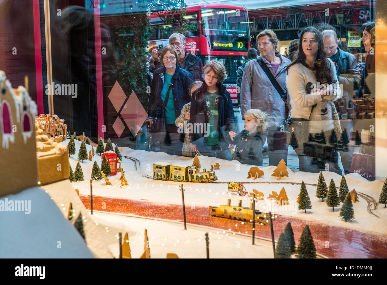Christmas display at Selfridges flagship store in London Stock Photo ...