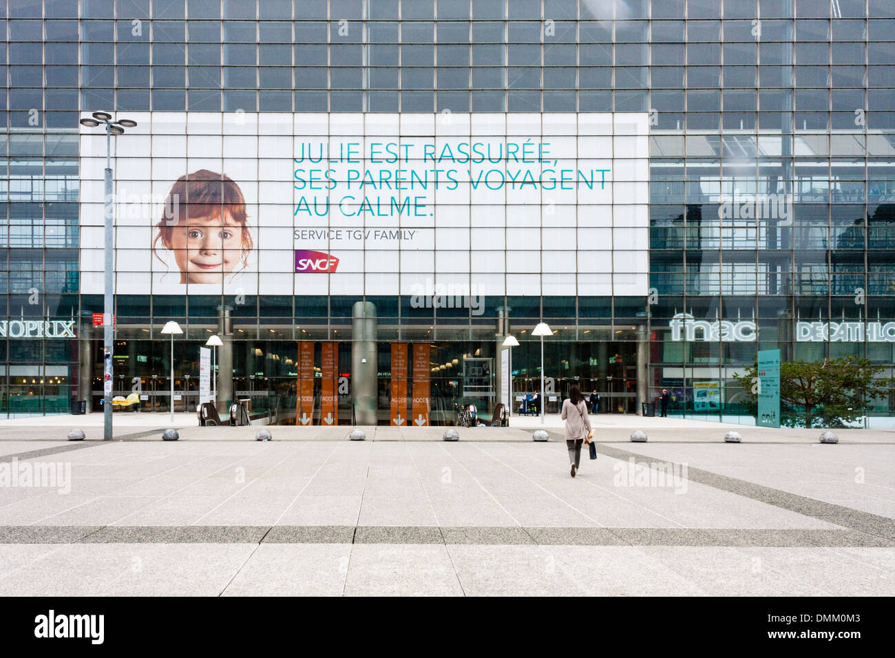French billboard advertisement for SNCF TGV rail service. Nanterre ...