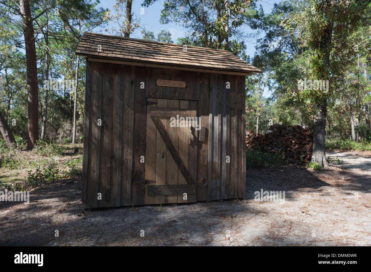 A rustic Historic Smokehouse on the ground of the Silver Springs State ...