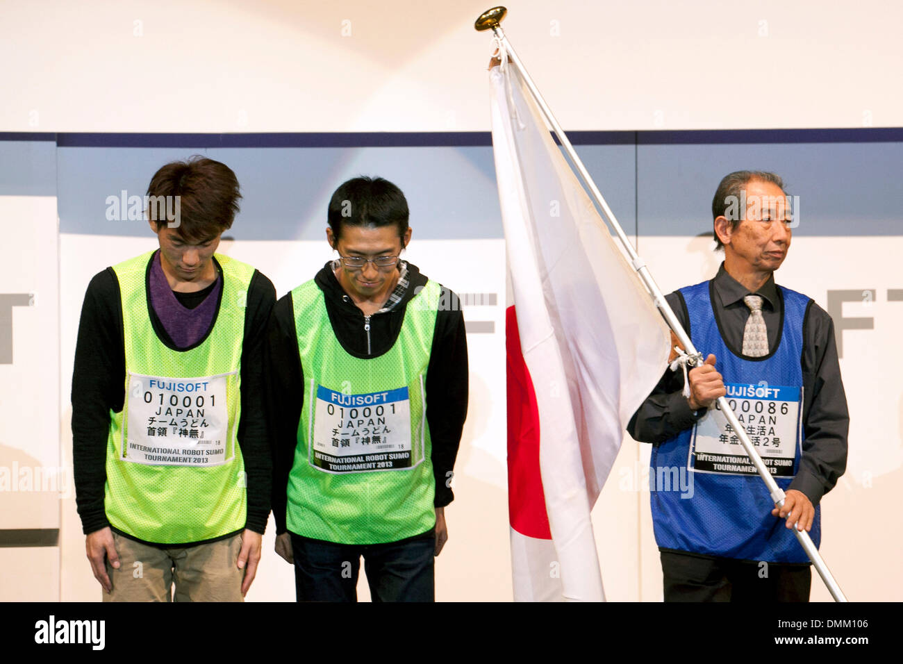 Tokyo, Japan - The Robot operators Hayato Minami, Mazmitzu Hamaguchi ...