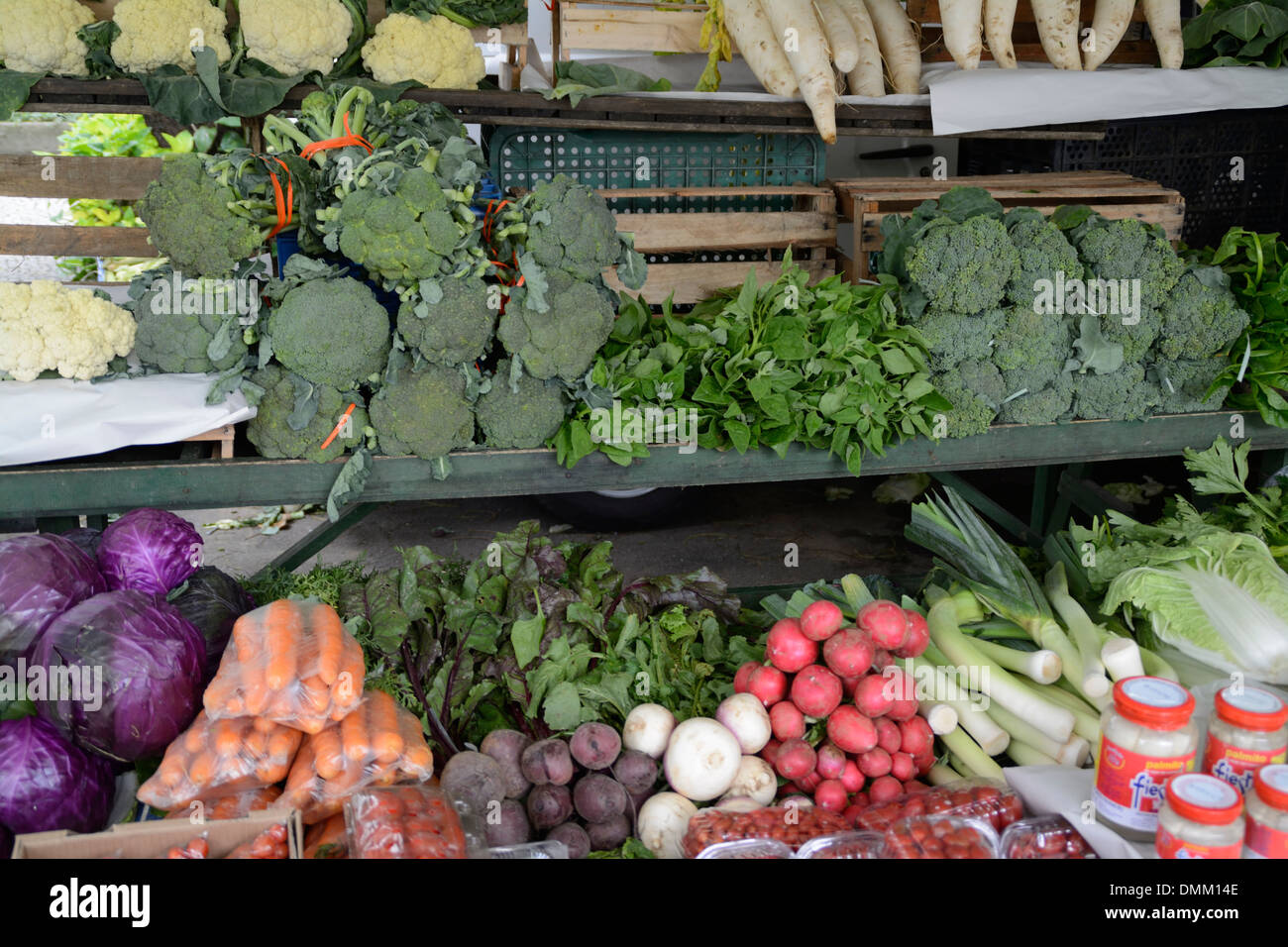 A vegetable stall at a fruit & veg market in Rio de Janeiro, Brazil ...