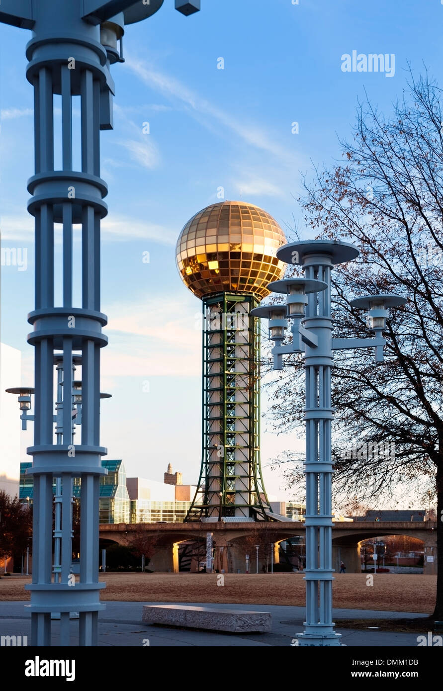 Knoxville Tennessee with the 1982 World Fair Sunsphere in background ...