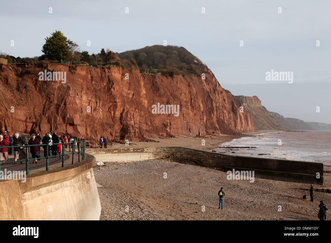 Red sandstone cliffs at Sidmouth Devon Stock Photo - Alamy