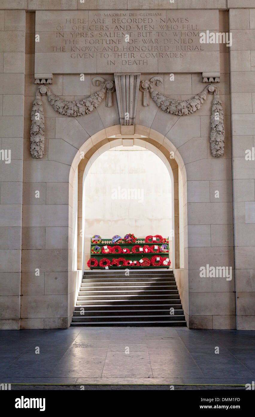 Inside the Menin Gate in Ypres, Belgium Stock Photo - Alamy