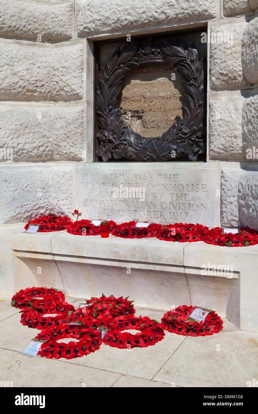 The Blockhouse in Tyne Cot cemetery, Ypres Stock Photo - Alamy