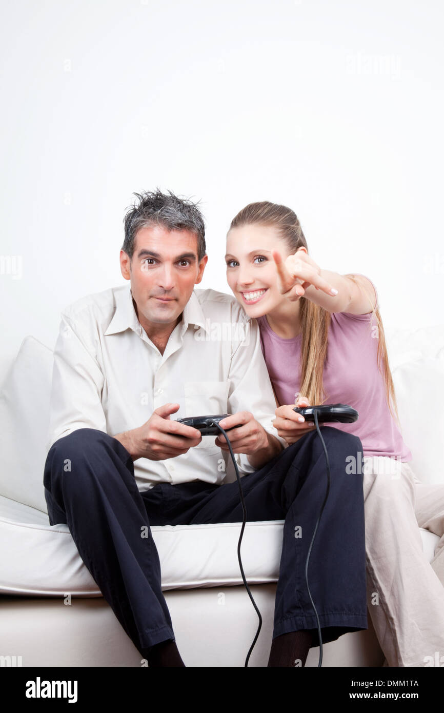Mature couple gaming hi-res stock photography and images - Alamy