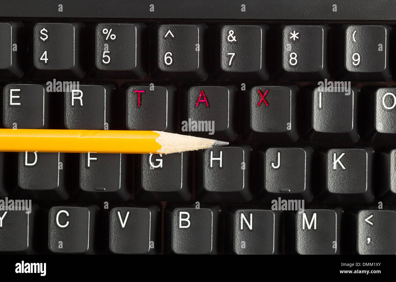 Pencil on computer keyboard hi-res stock photography and images - Alamy