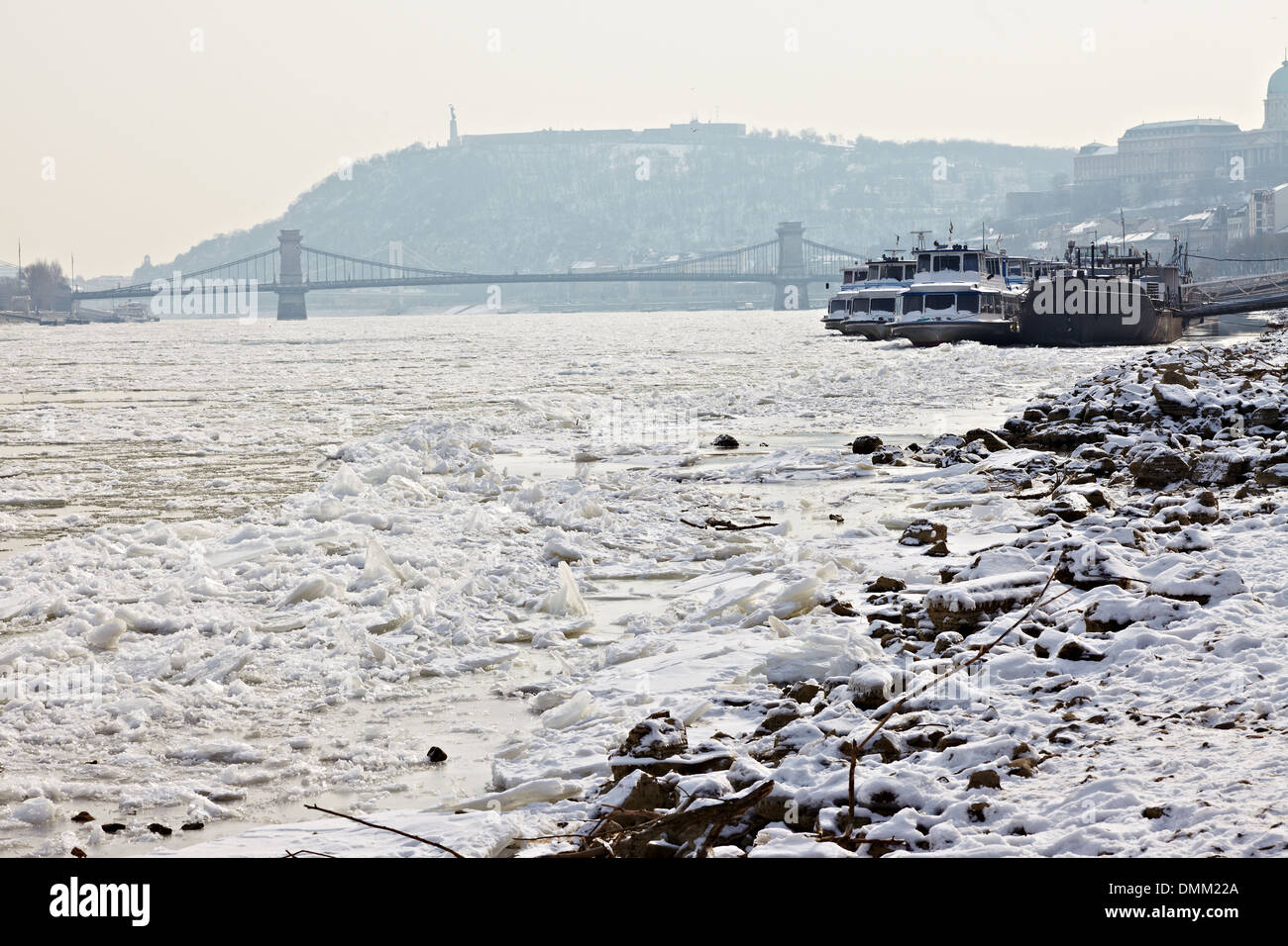 Danube ship snow hi-res stock photography and images - Alamy