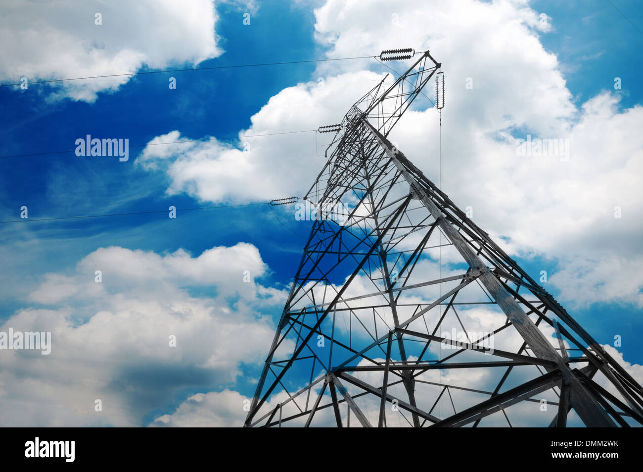 Power tower in the sky background Stock Photo - Alamy