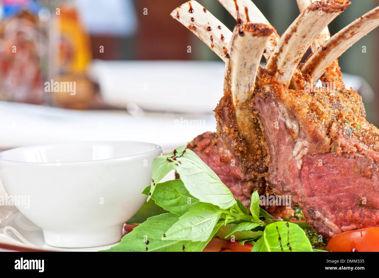 roasted lamb rib Stock Photo - Alamy
