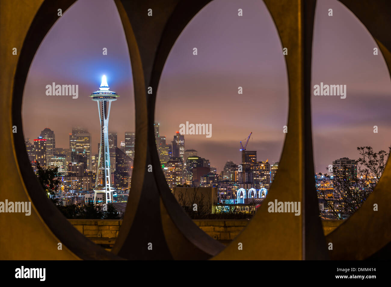 Seattle by night Stock Photo - Alamy