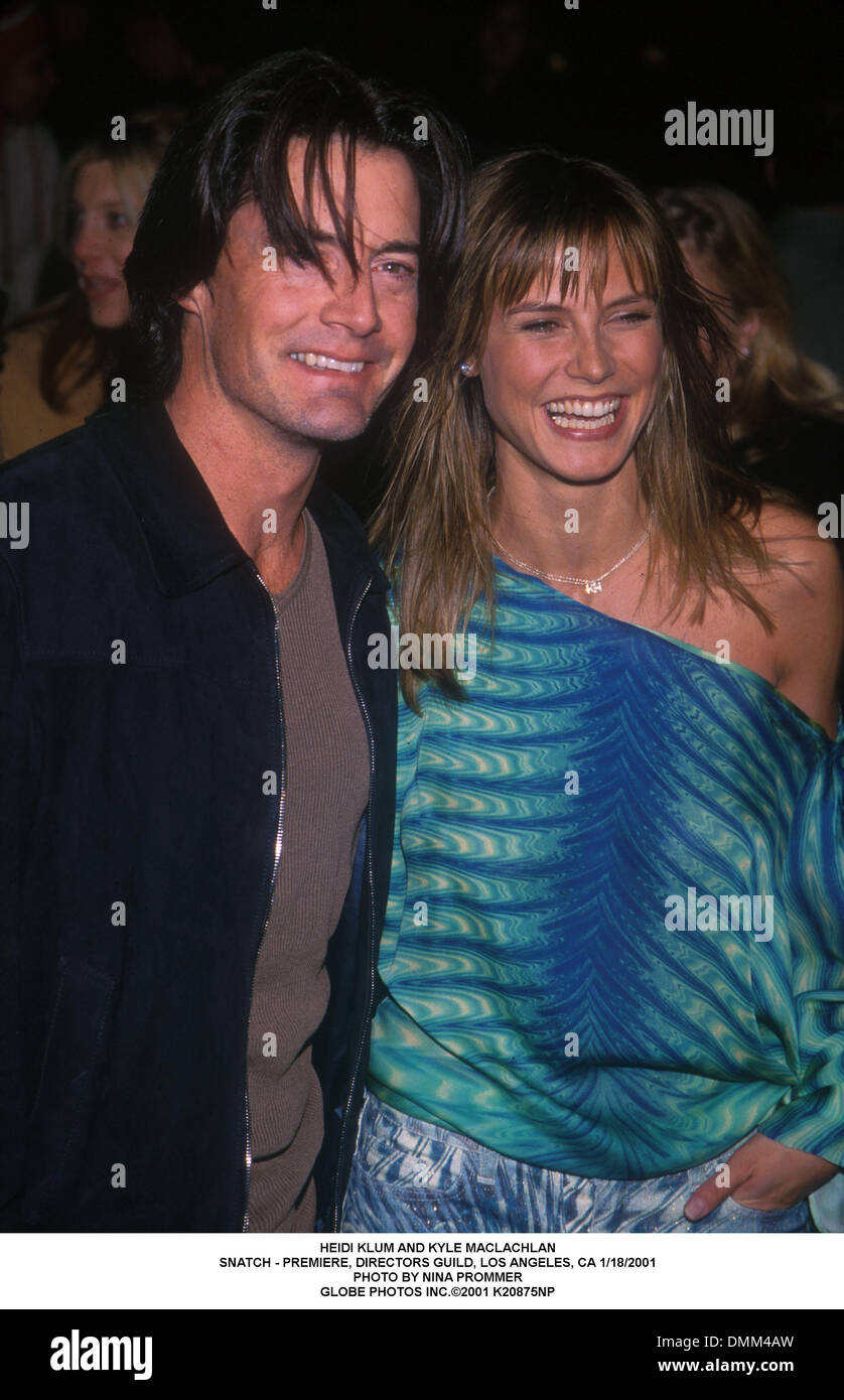 Jan. 18, 2001 - HEIDI KLUM AND KYLE MACLACHLAN.SNATCH - PREMIERE ...