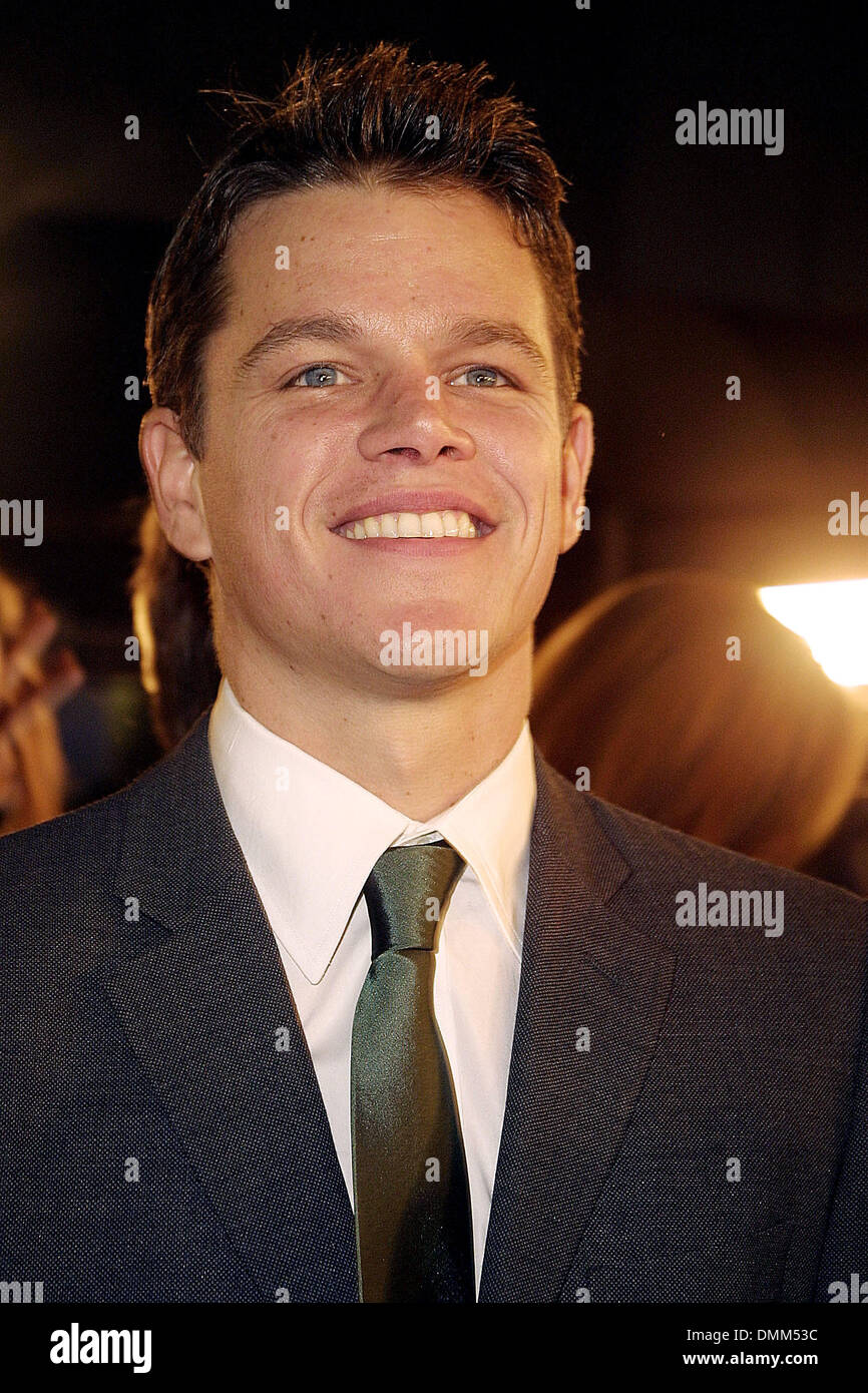 Dec. 5, 2001 - Los Angeles, CALIFORNIA, USA - MATT DAMON.OCEANS 11 ...
