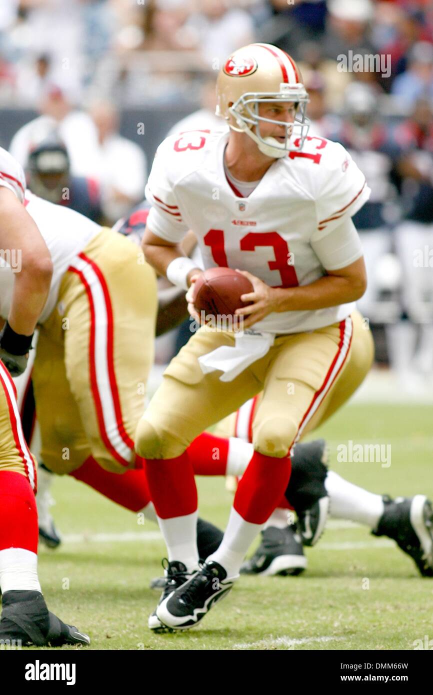 25 October 2009: San Francisco quarterback Shaun Hill (13) looks to ...