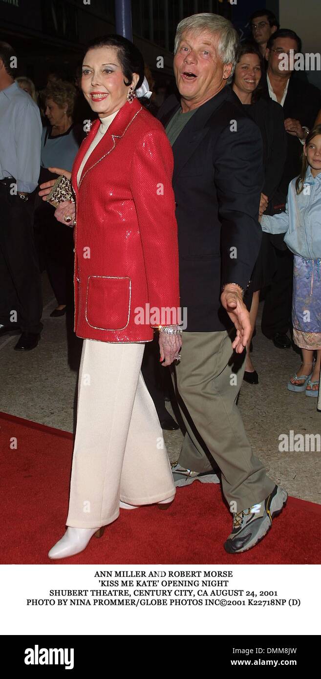 Aug. 25, 2001 - Los Angeles, CALIFORNIA, USA - ANN MILLER AND ROBERT ...