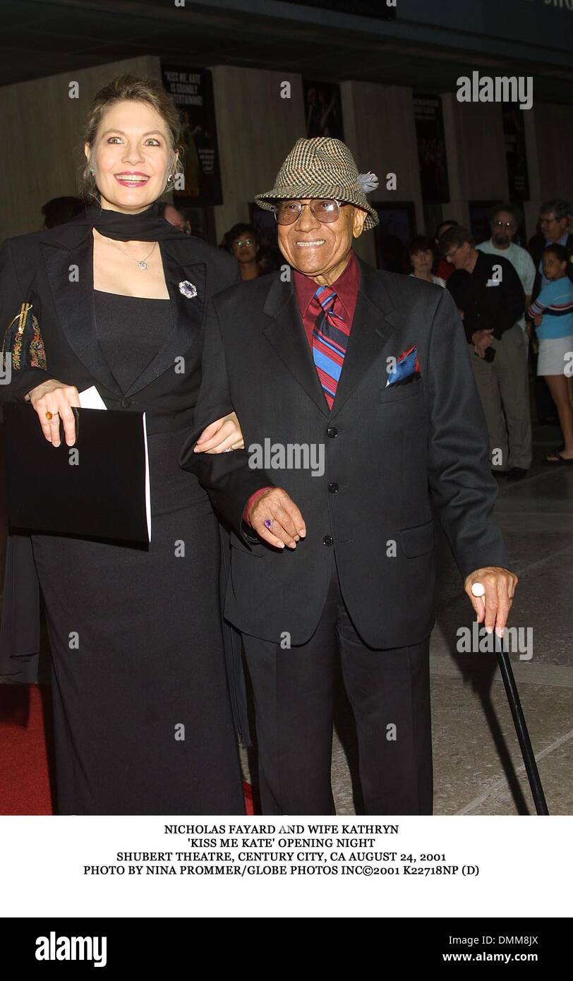 Aug. 25, 2001 - Los Angeles, CALIFORNIA, USA - NICHOLAS FAYARD AND WIFE ...