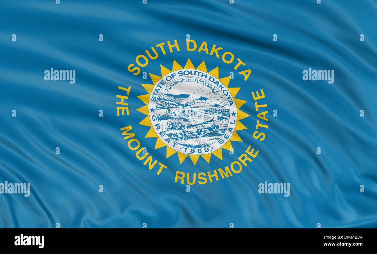 Close up south dakota flag hi-res stock photography and images - Alamy