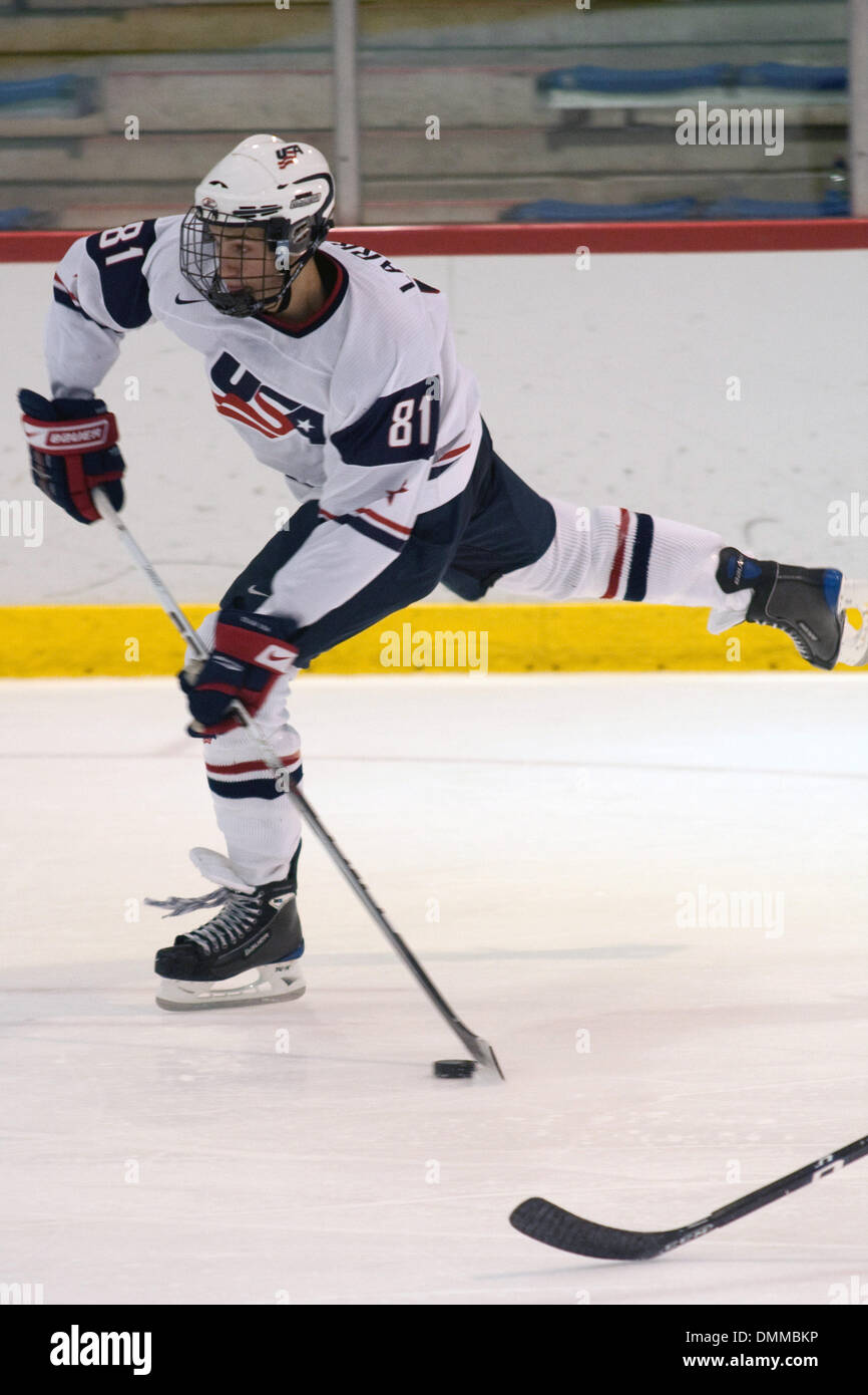 09 OCT 2009: USA Under-17 forward Zac Larraza (81) prepares to shoot ...