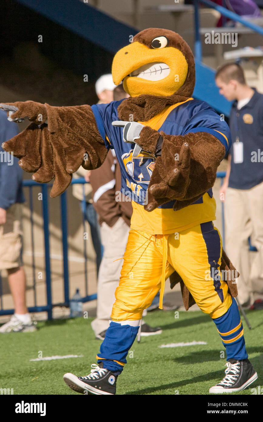 10 October 2009: The Kent State mascot on the sideline during the NCAA ...