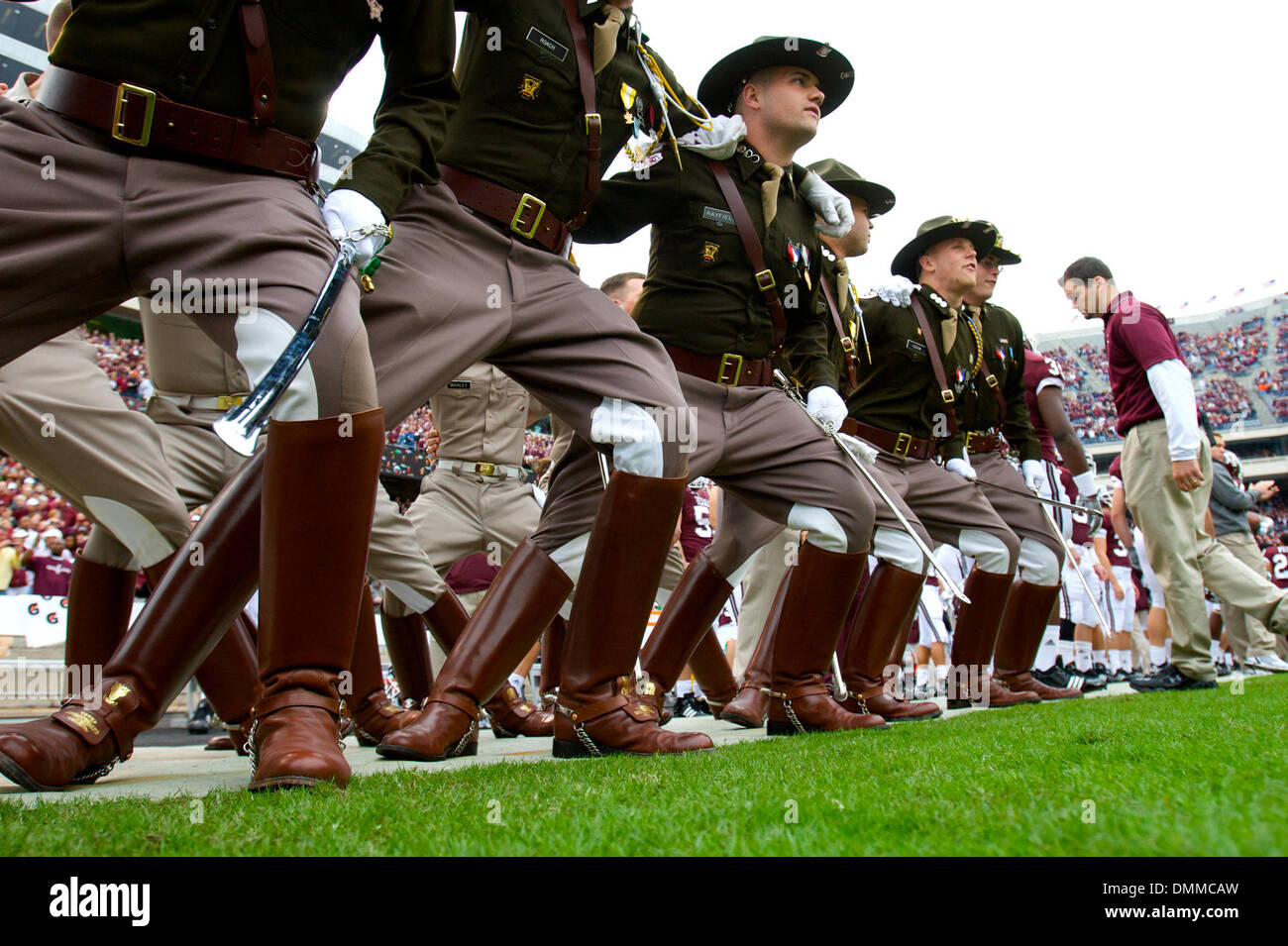 10 October 2009: Members of the Texas A&M University Corps of Cadets ...