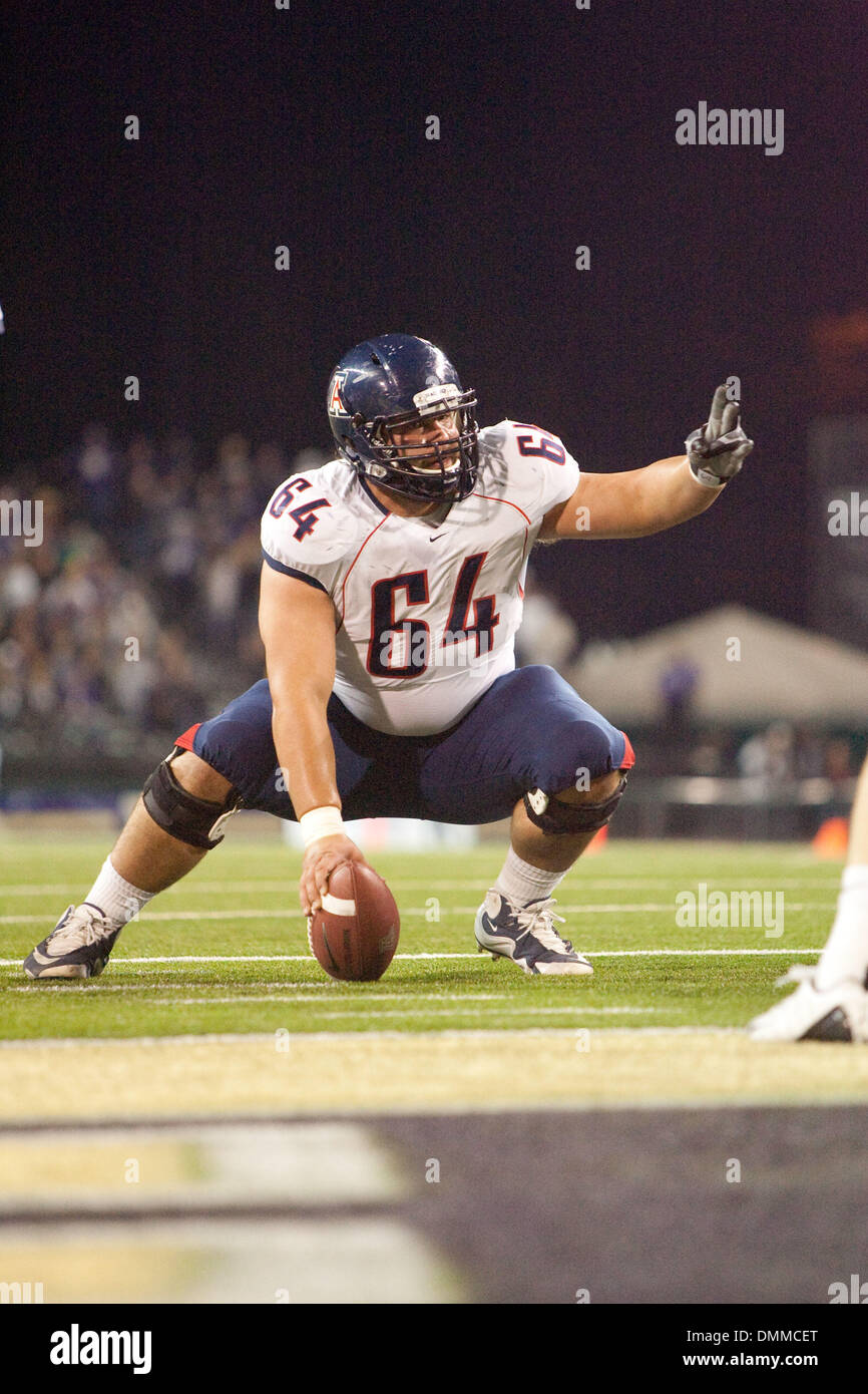 10 October 2009: Arizona's Colin Baxter during the first half of the ...