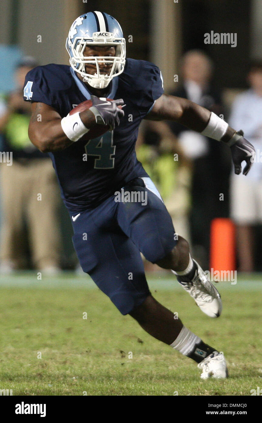 October 22, 2009: North Carolina FB Bobby Rome #4 finds running room ...