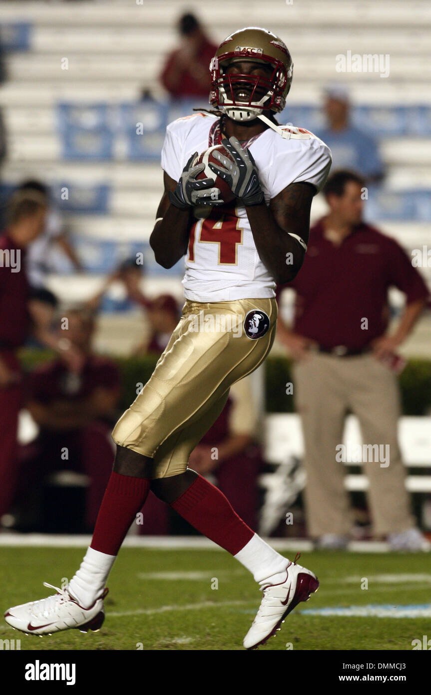 October 22, 2009: Florida State wide receiver Avis Commack #14. The ...