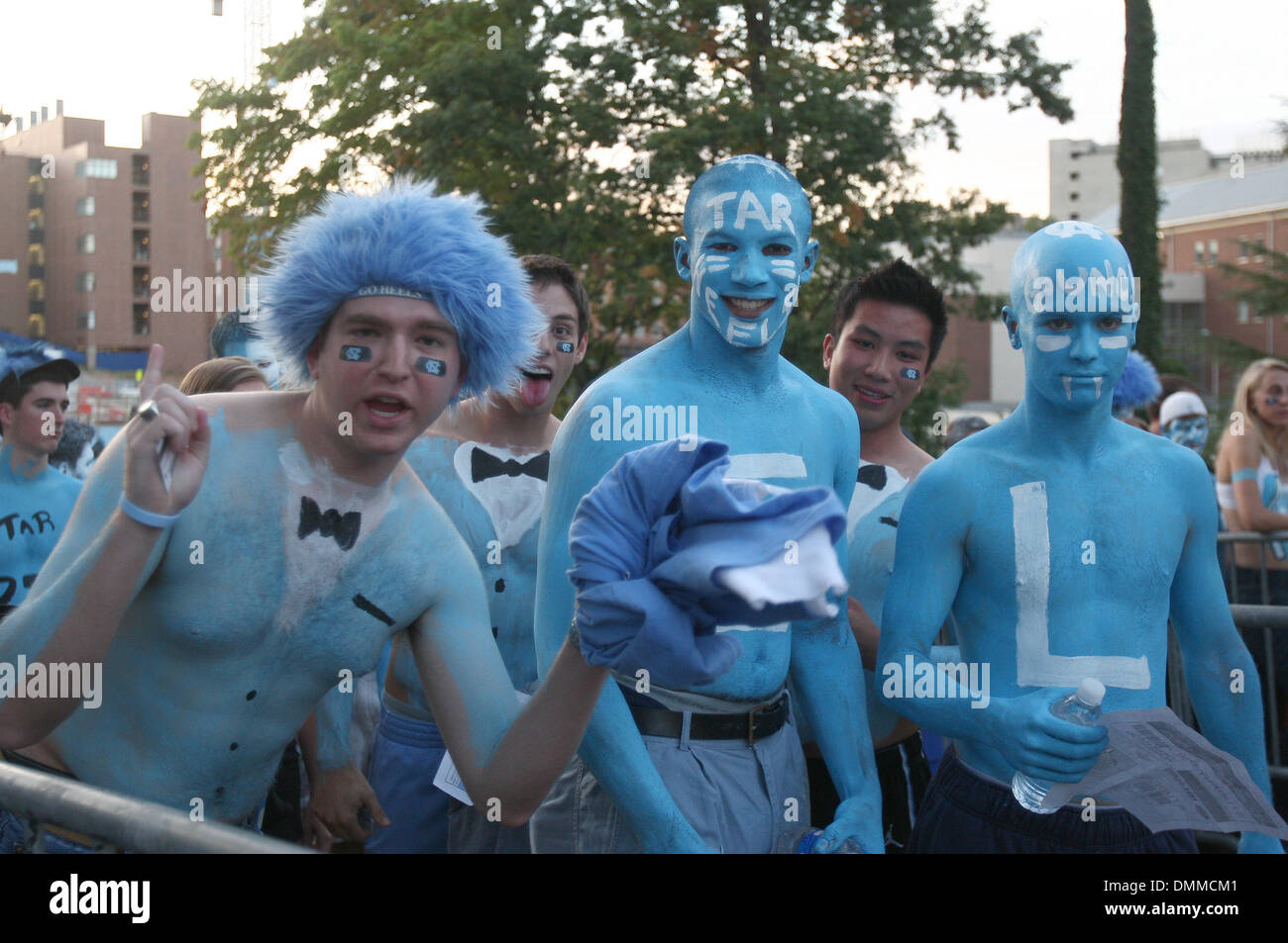 October 22, 2009: UNC fans line up early for entry into the stadium ...