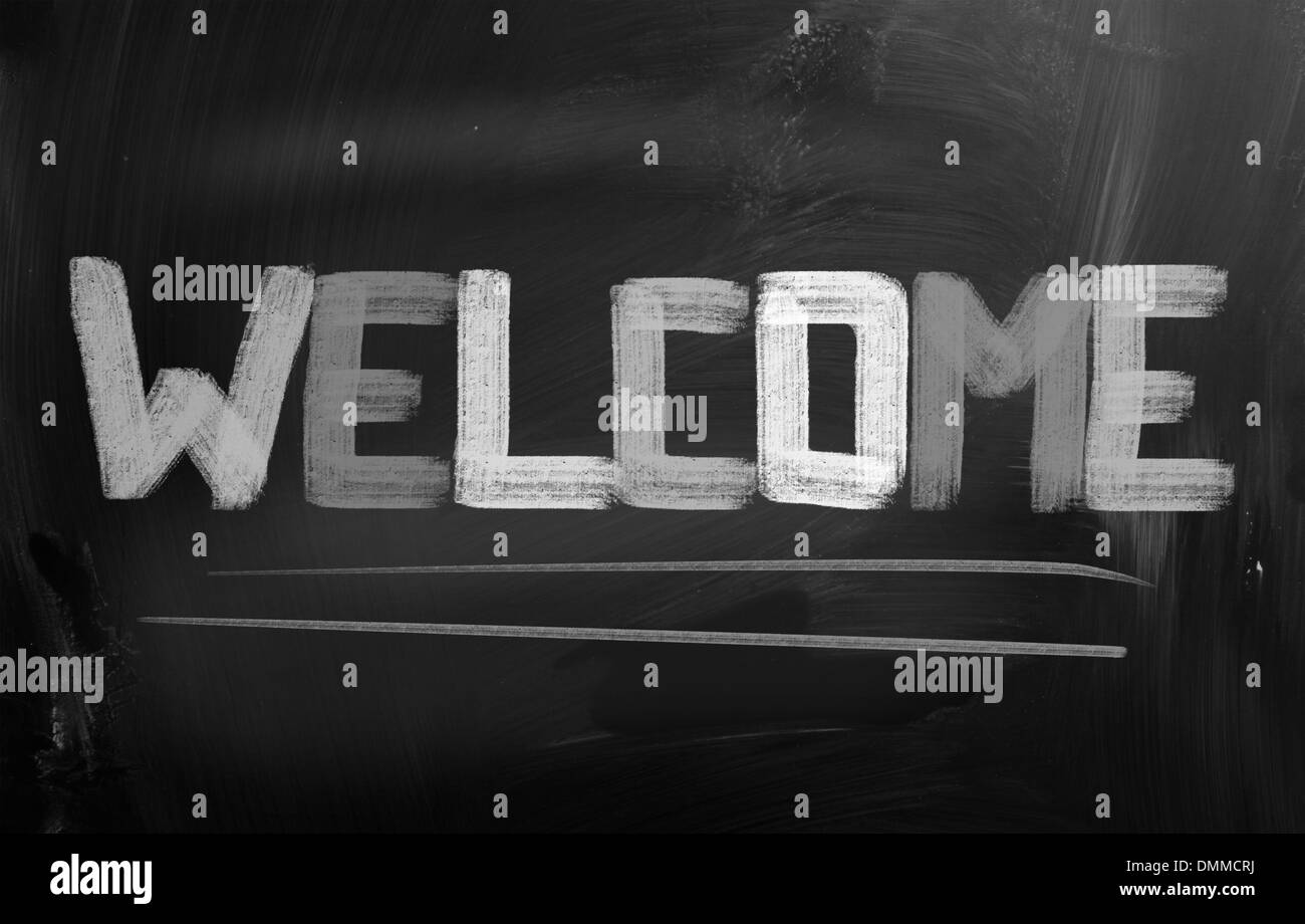 English welcome sign Black and White Stock Photos & Images - Alamy